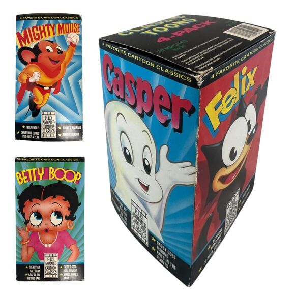 American Vintage | Media | Classic Toons 4pack Vhs New Felix Casper ...